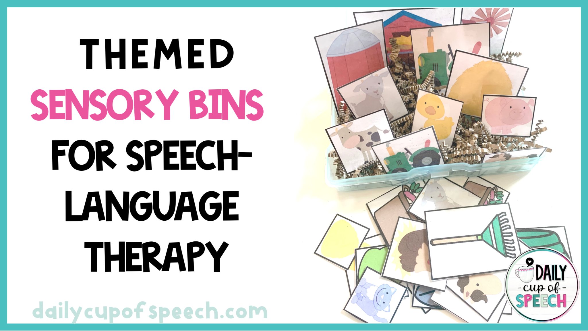 How To Make Speech Language Therapy Mini Sensory Bins » Daily Cup of Speech